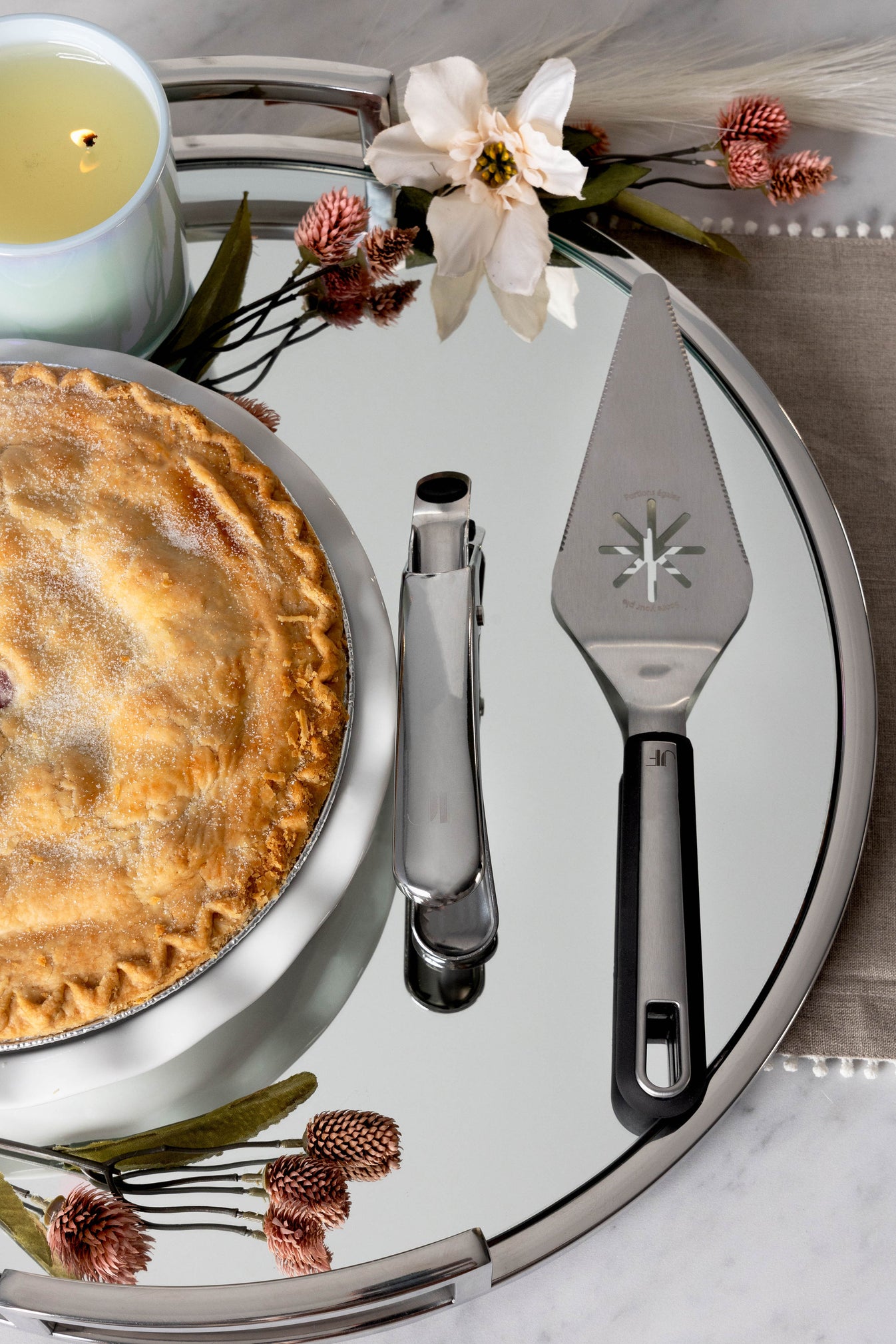 Jeanne Fitz Pie Server and Gripper Set with Serrated Edge and Scoring ...