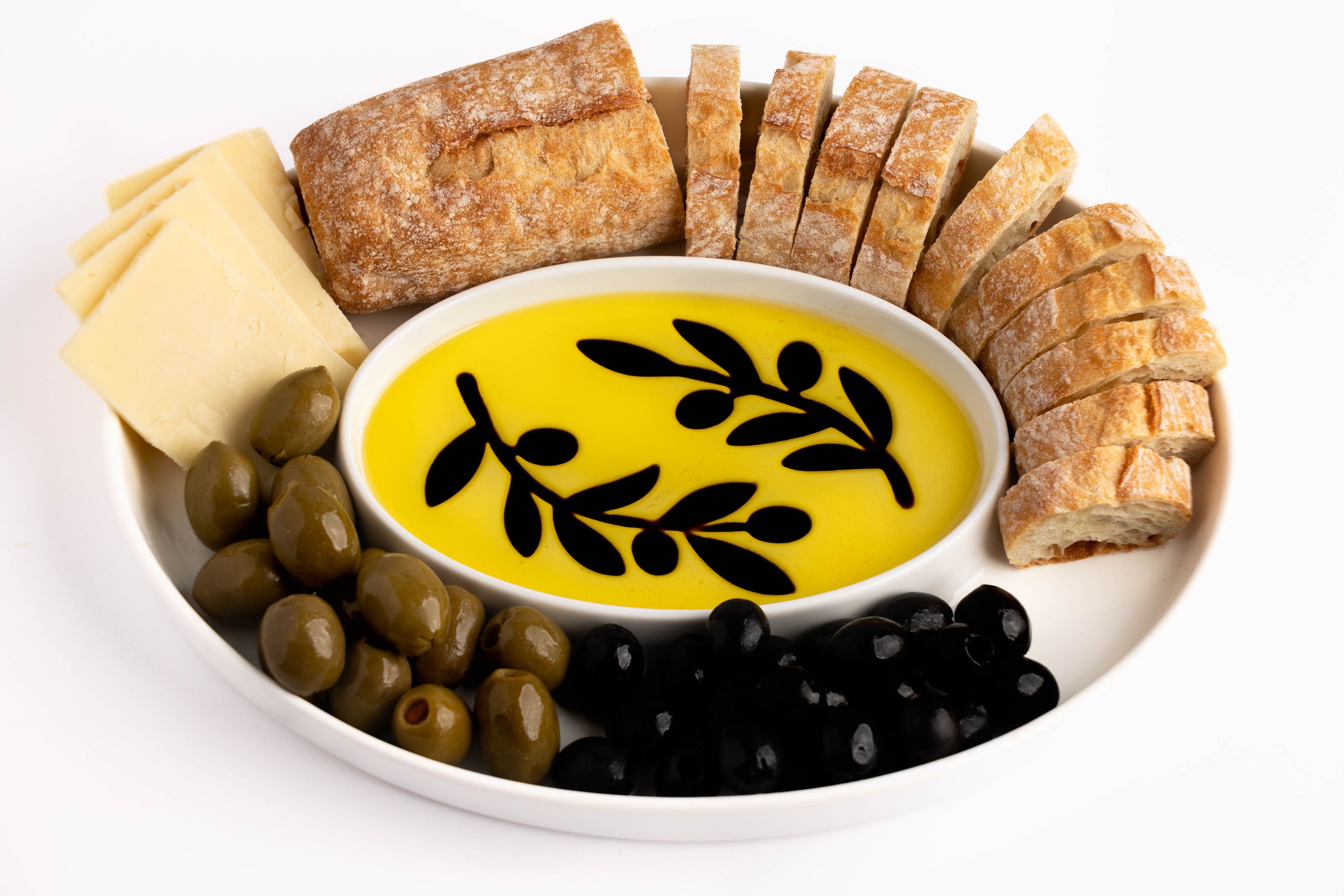 Jeanne Fitz Olive Oil and Vinegar Dipping Tray - Elegant Platter for ...